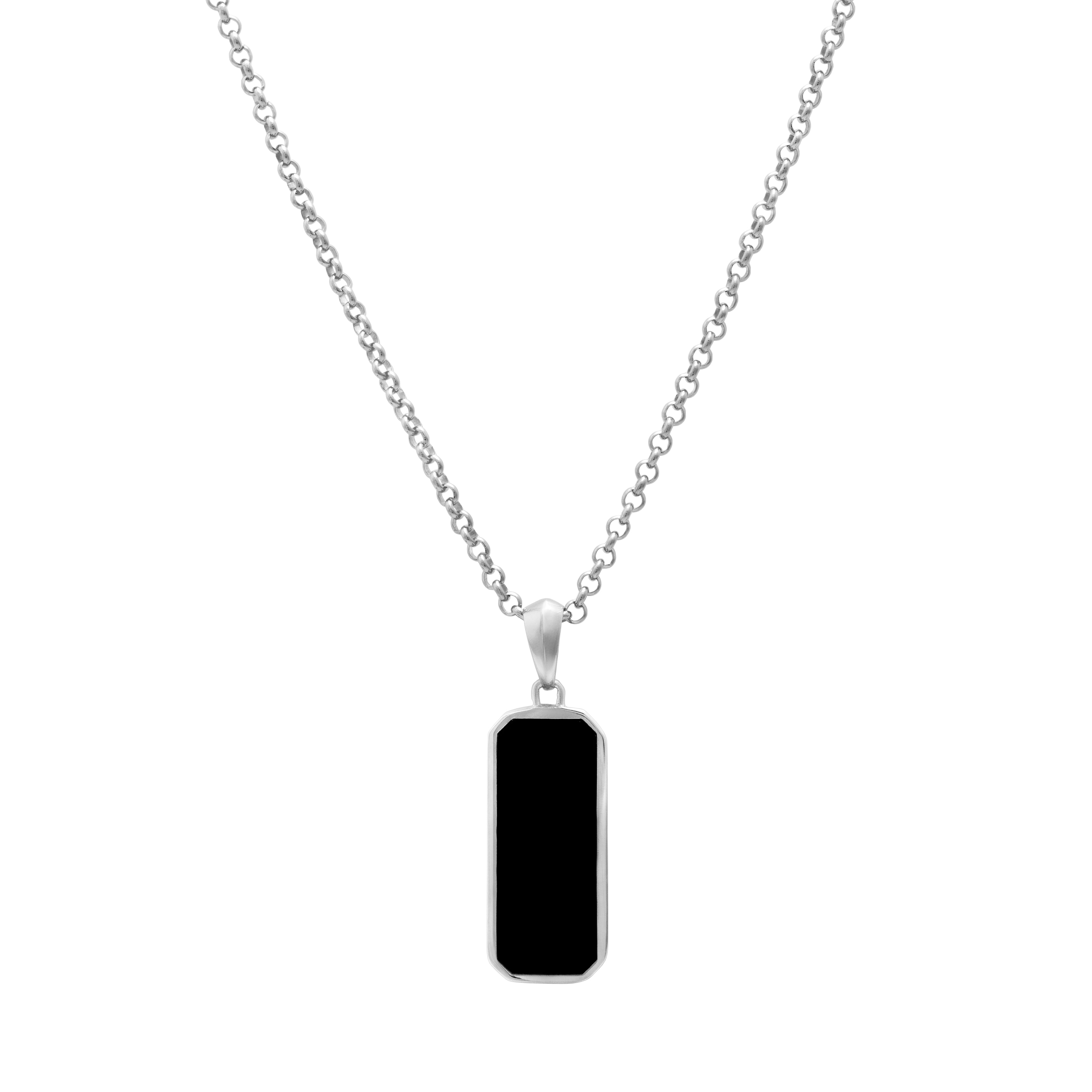 Onyx Pendant (Silver) – Off Code Company Onyx Pendant (Silver) – Off Code Company